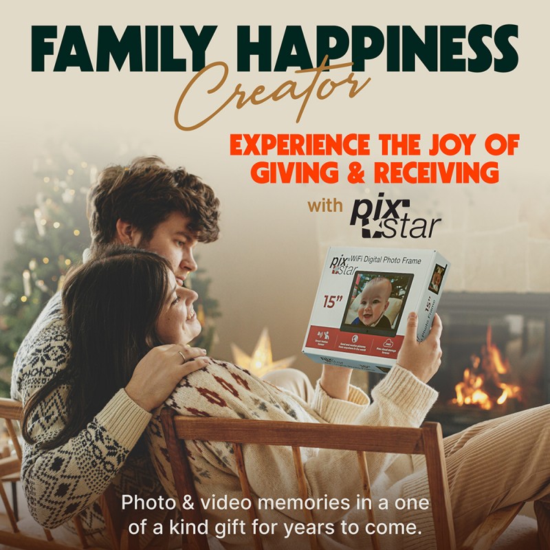 Pix-Star 15 inch Cloud & Wi-Fi Digital Picture Frame